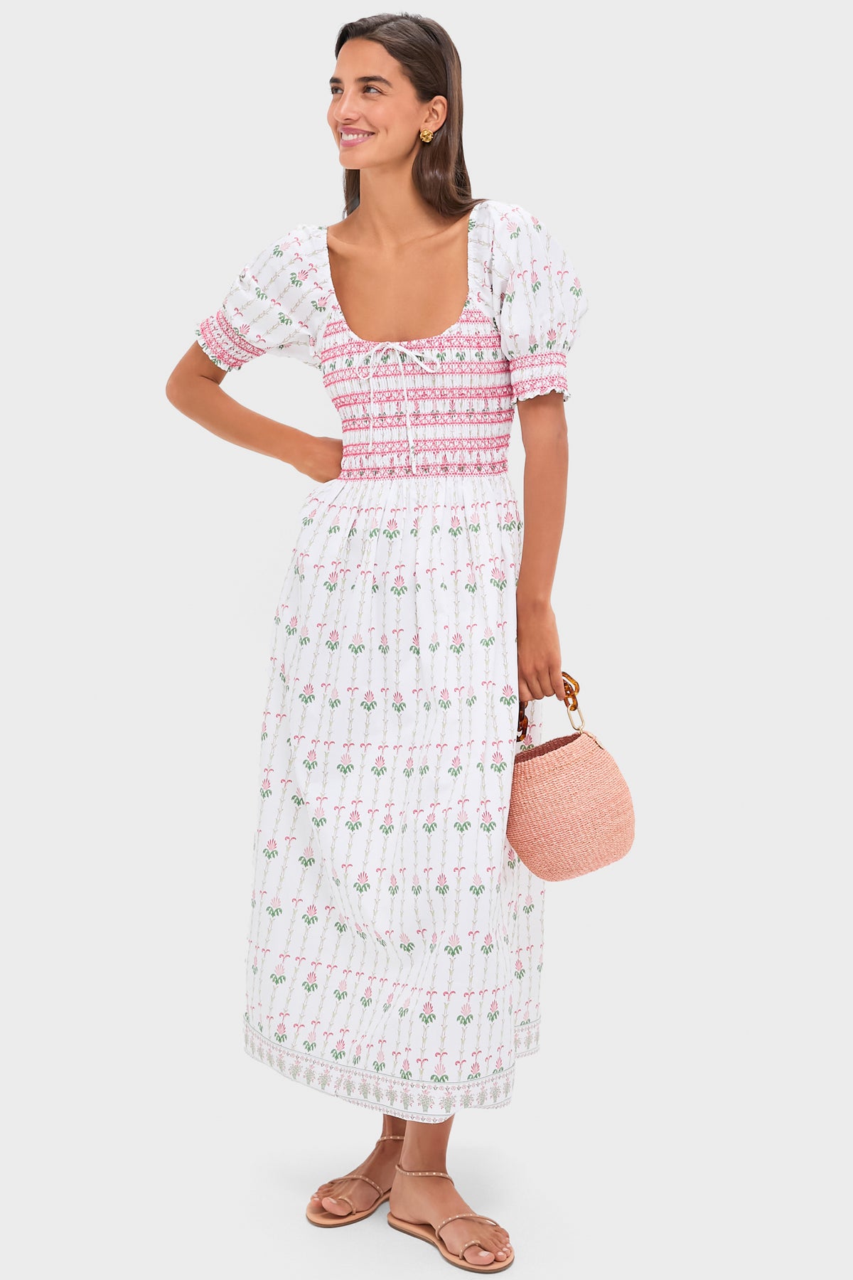 Trailing Fern White Multi Madeline Nap Dress | Hill House Home