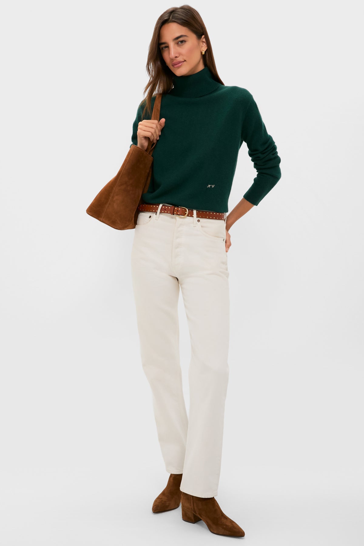 Estate Green Cashmere Turtleneck Sweater | Tuckernuck