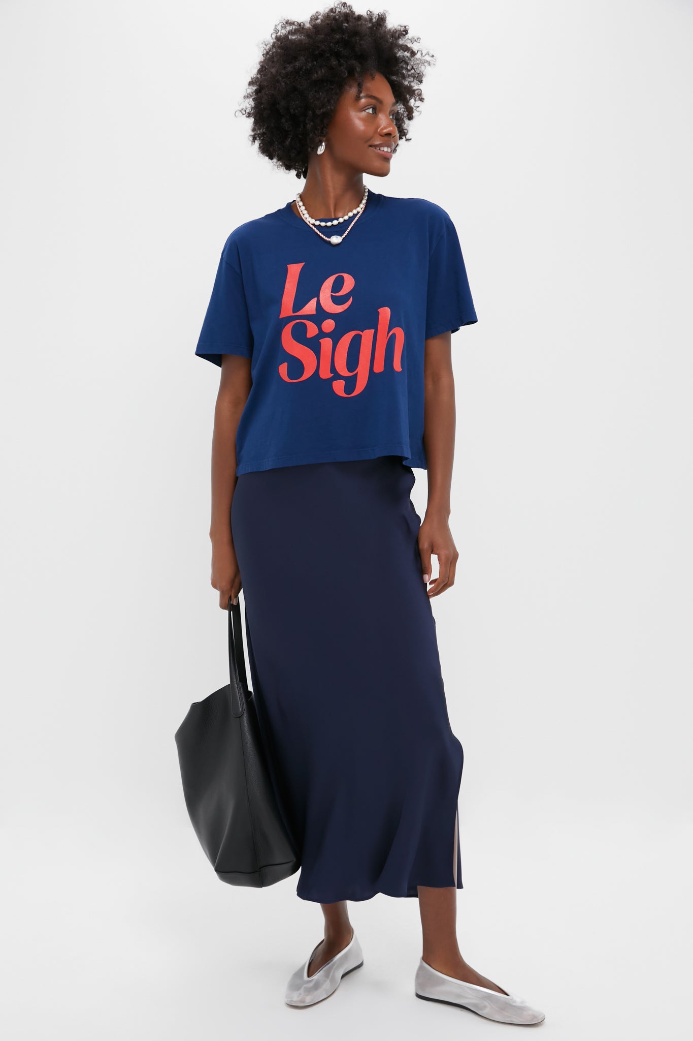 Le Sigh Navy Shrunken Boy Tee | ASKK NY