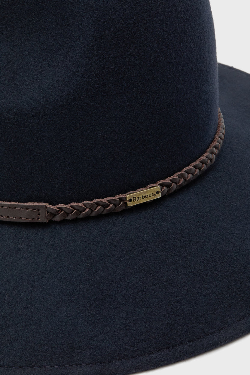 Navy Tack Fedora | Barbour