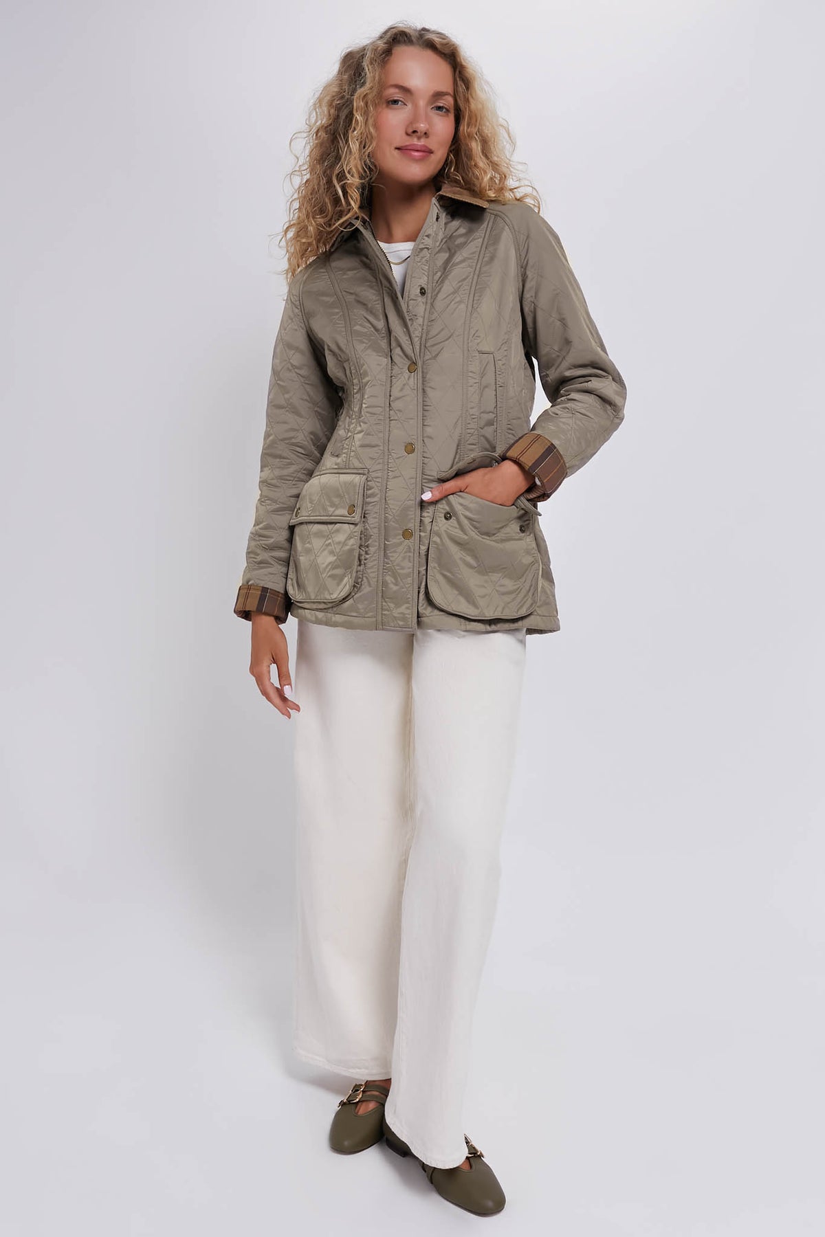 Sand Dune Polarquilt Beadnell Jacket | Barbour