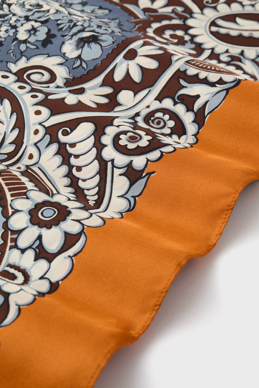 Orange Filigree Medium Silk Scarf | Tuckernuck Accessories