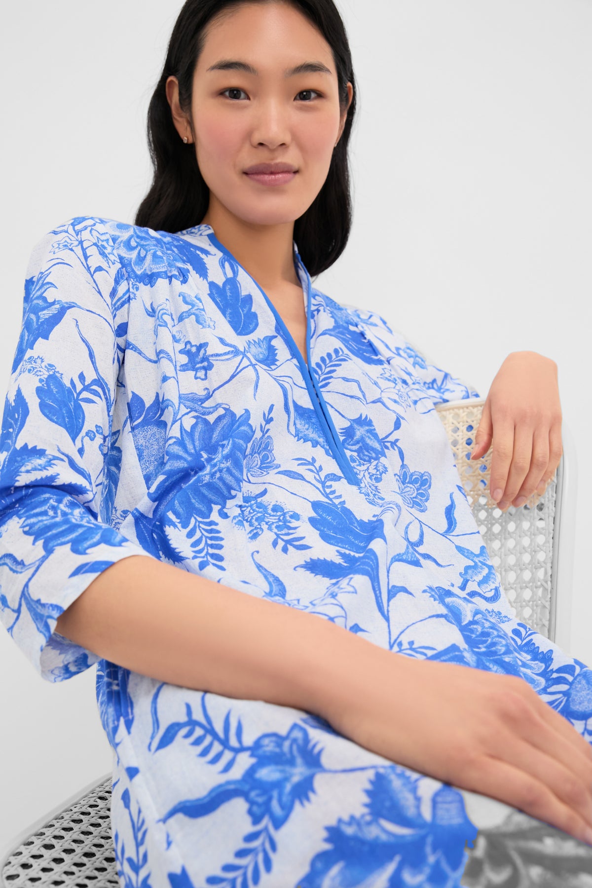Blue Tiffany Asha Long Kurta | Ro's Garden