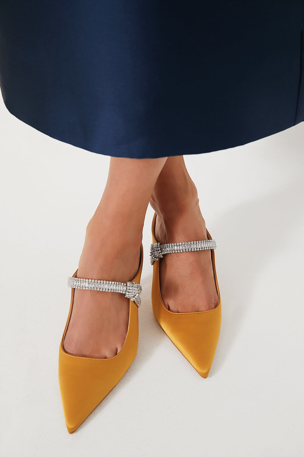 Marigold Satin Mae Heels | Tuckernuck Shoes