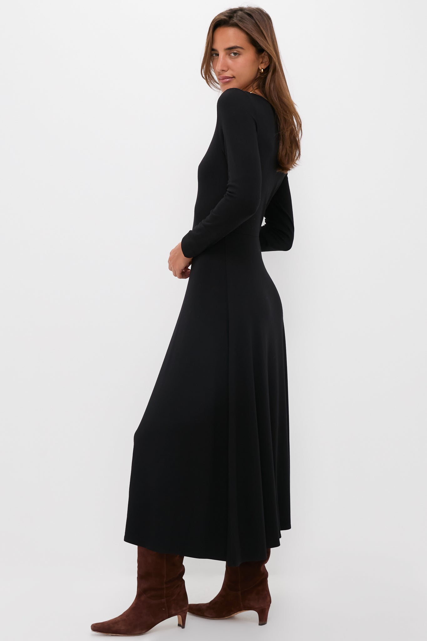 Black Long Sleeve Sara Maxi Dress | Tuckernuck