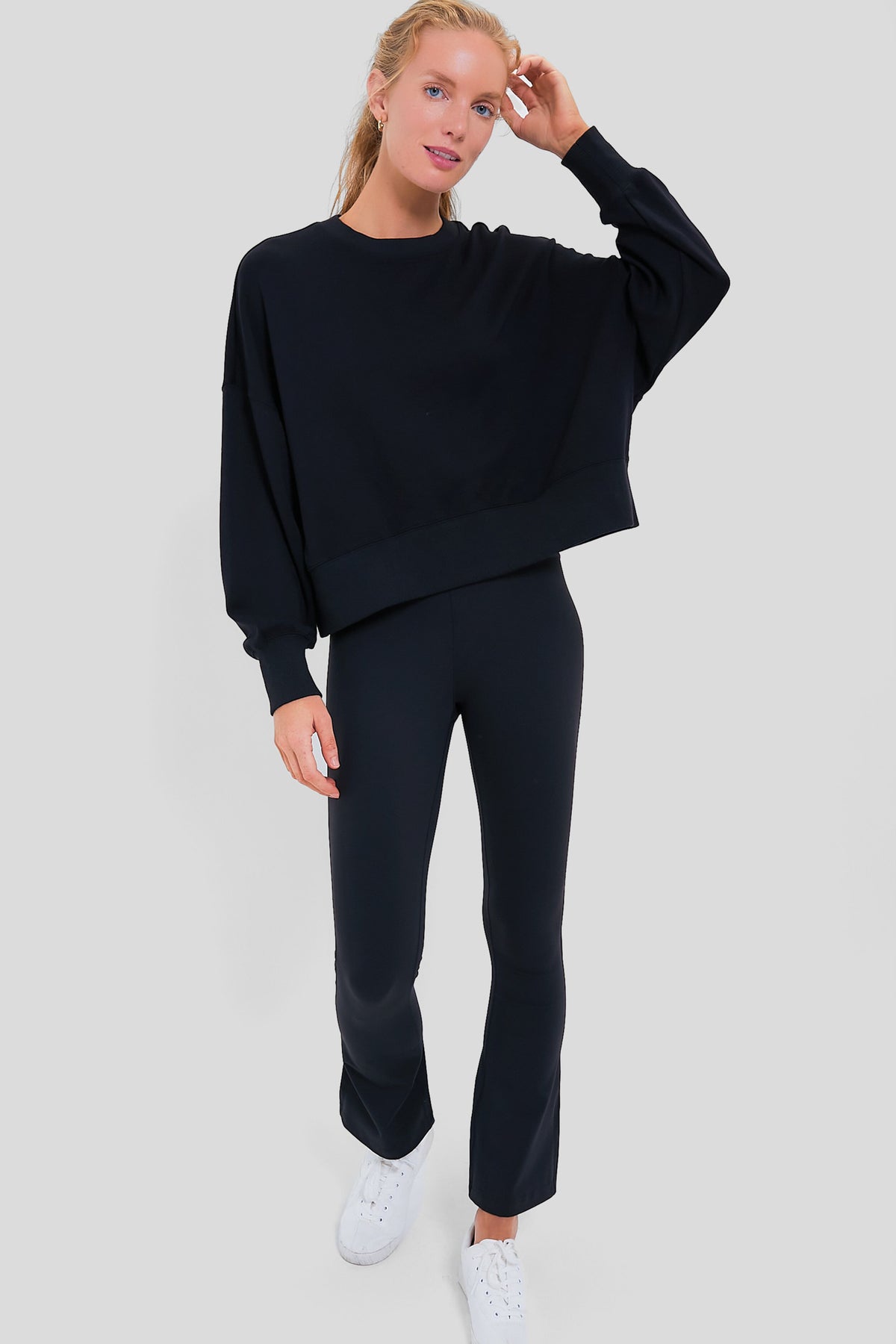 Black High Rise Compression Spandex Millie Yoga Pant | Tnuck Sport