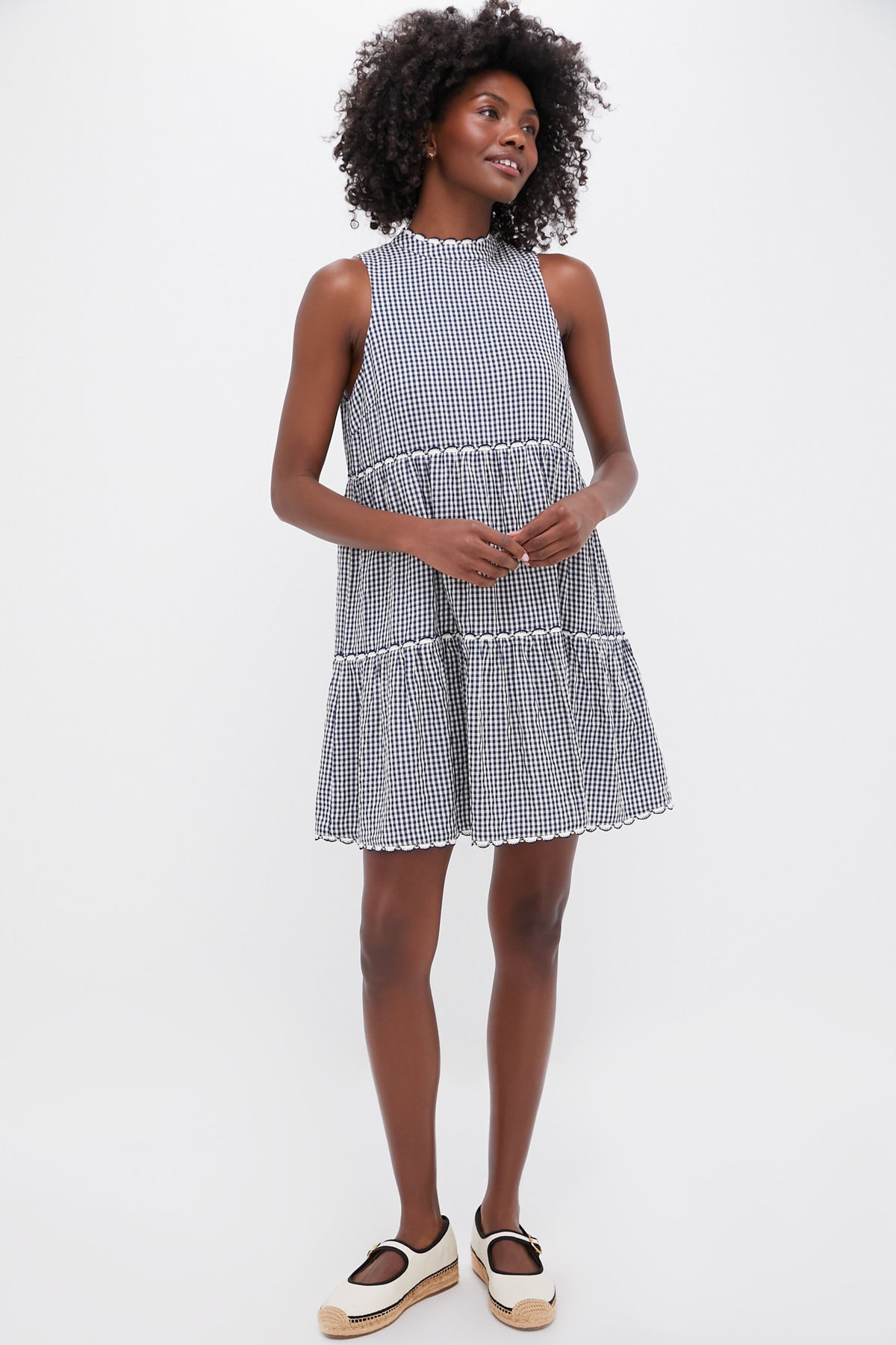 Navy Gingham Morgan Dress | Pomander Place