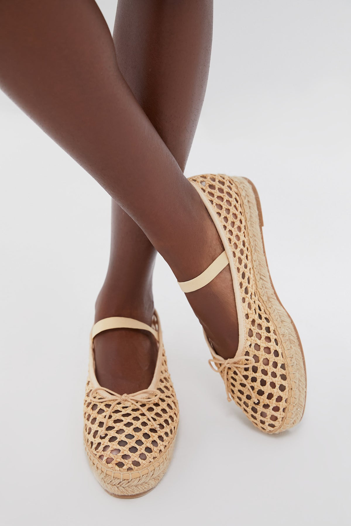 Natural Crochet Raffia Kayla Ballet Espadrilles | Loeffler Randall