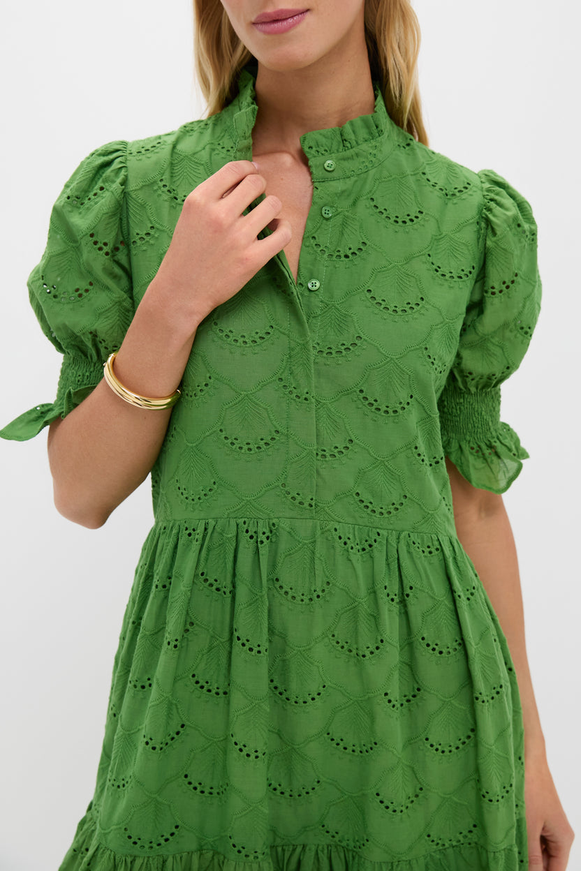 Fern Green Eyelet Bennett Maxi Dress | Hyacinth House
