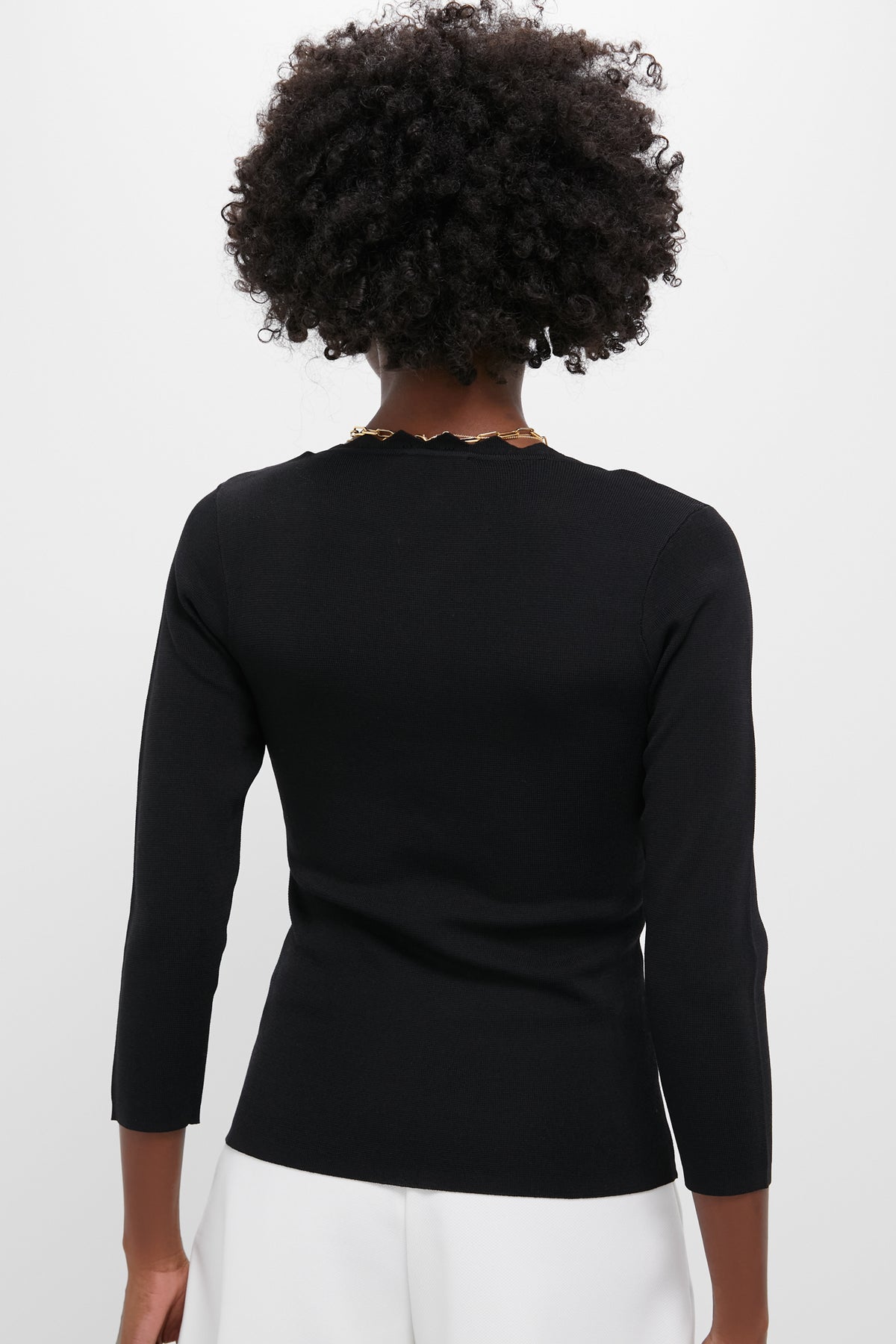 Black Ric Rac Long Sleeve Compression Top | Tuckernuck