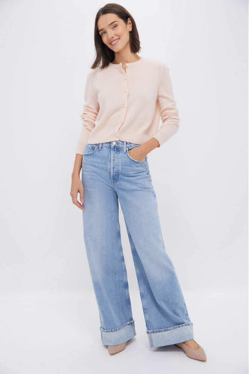 Soft Pink Riley Cashmere Cardigan | Tuckernuck