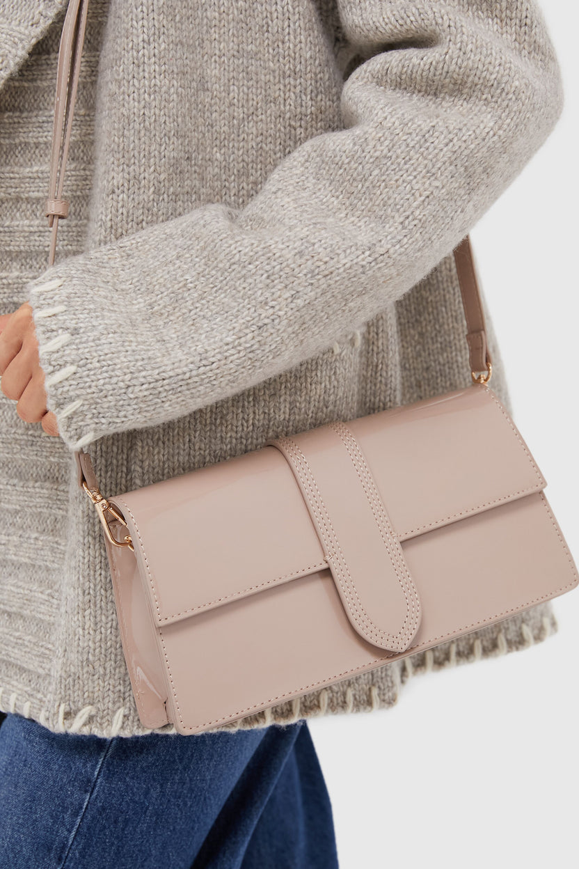 Natural Violet Patent Bag | Moda Luxe