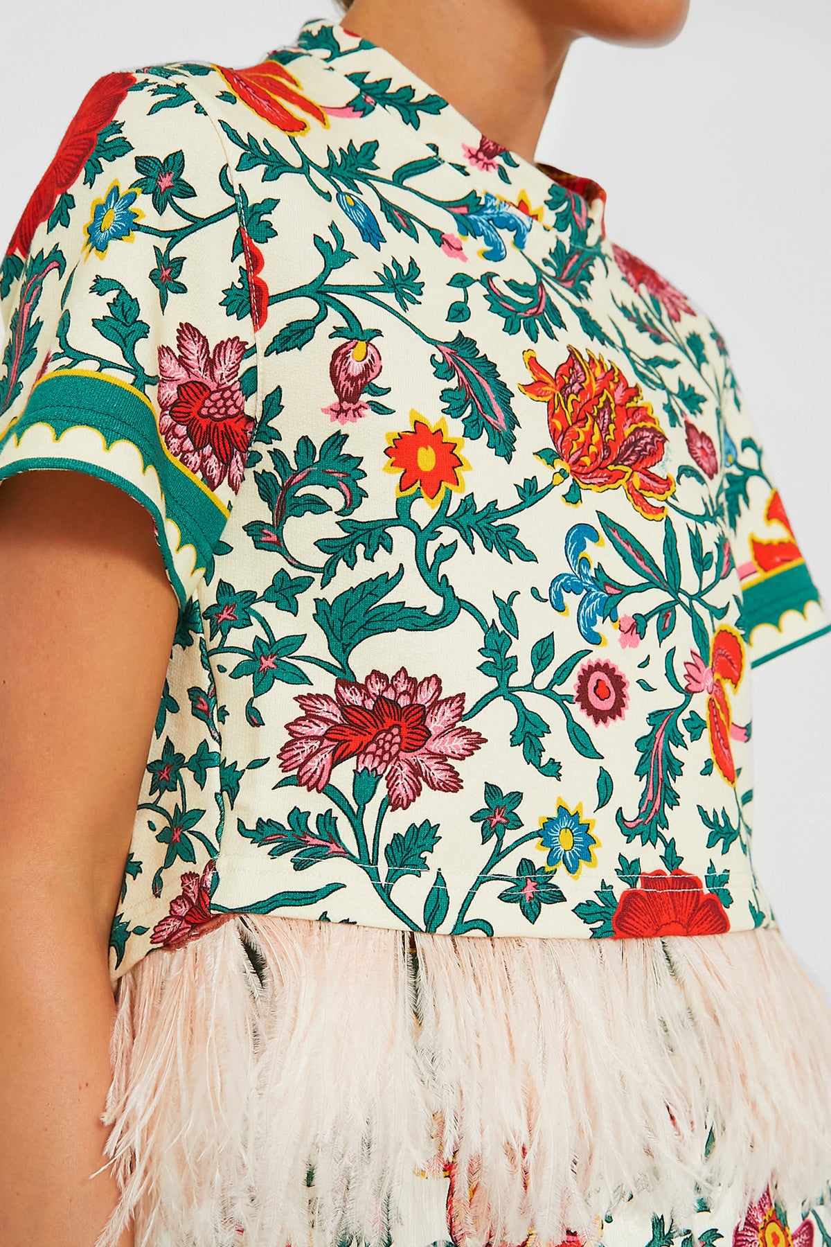 Dragonflower Mini Barre La Scala Tee with Feathers | La DoubleJ