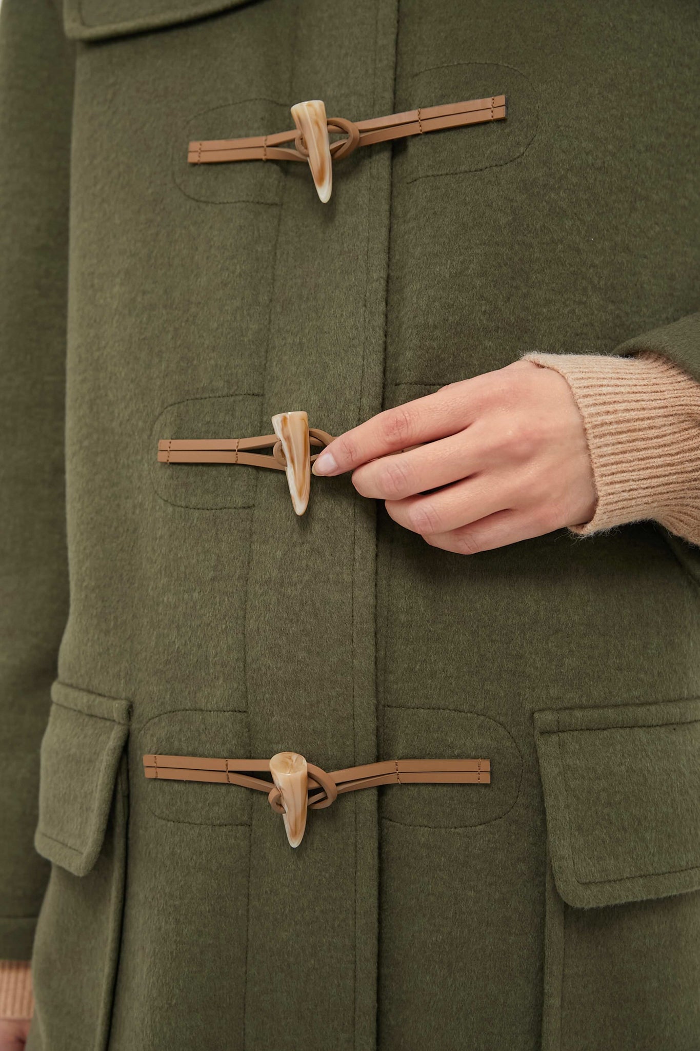 Olive Green Arthur Toggle Stadium Coat | Tuckernuck