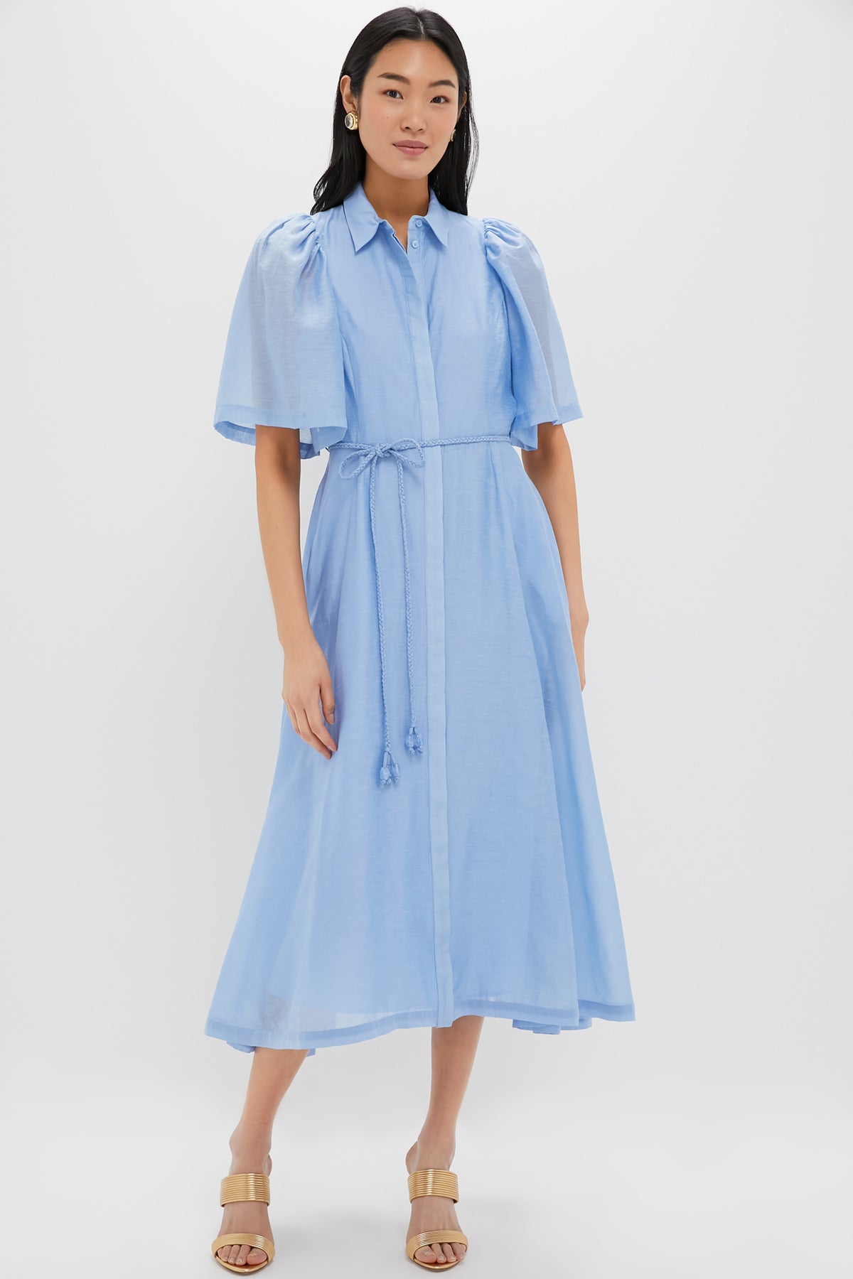 Powder Blue Cindy Midi Dress | Hyacinth House