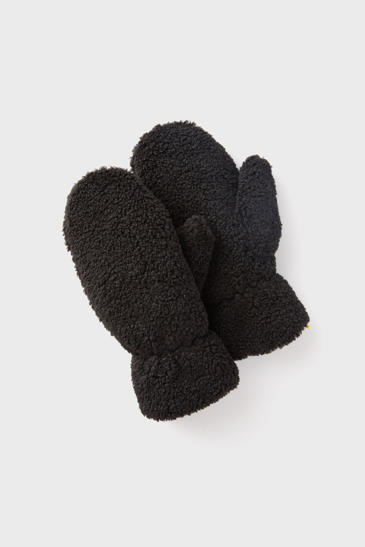 Black Sherpa Teddy Mittens | Look by M