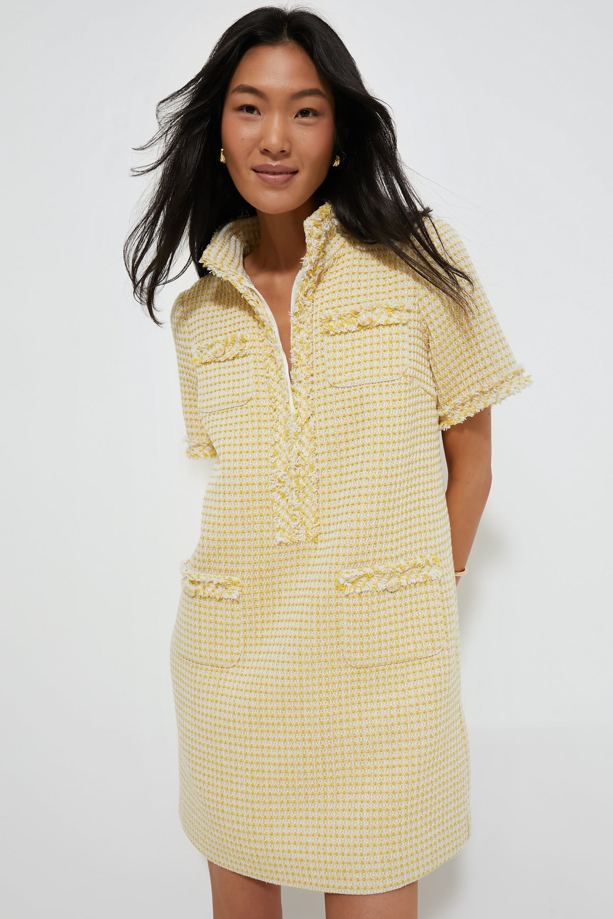 Yellow Tweed Ophelia Dress | Pomander Place