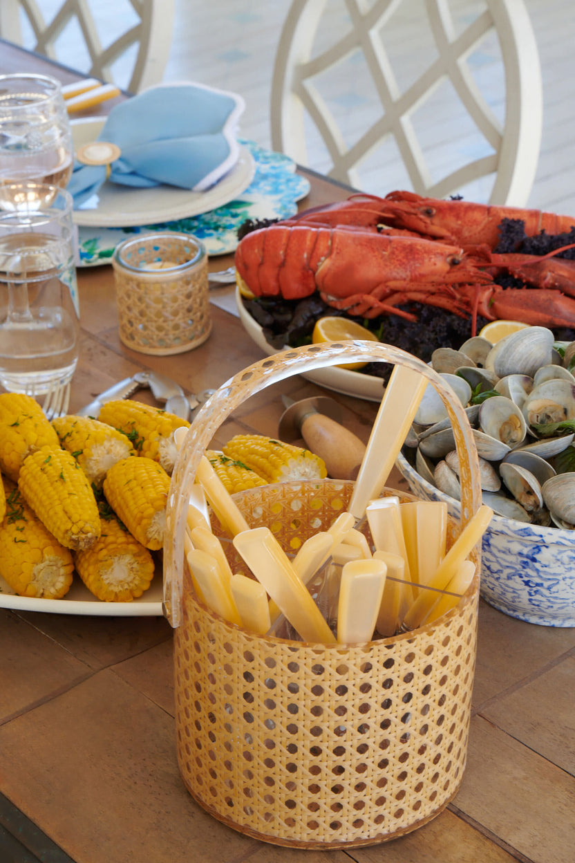 Cane Acrylic Utensil Caddy | Tuckernuck Home
