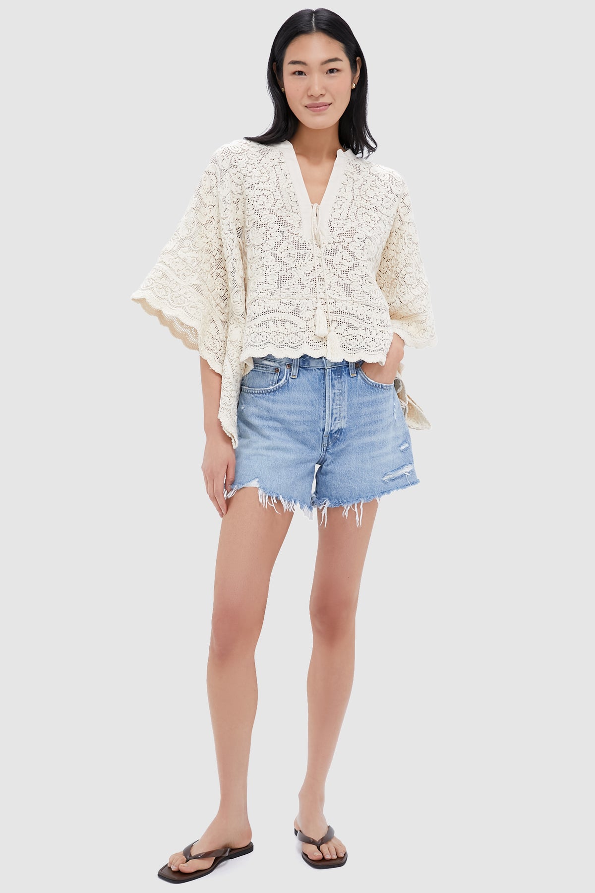 Tan Lace Apollo Poncho | Tuckernuck