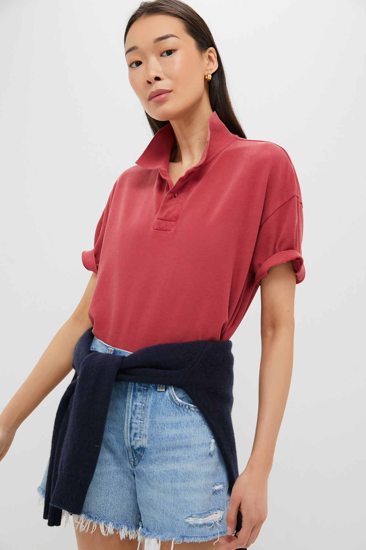 Red Pique Holmes Boyfriend Polo | Tuckernuck