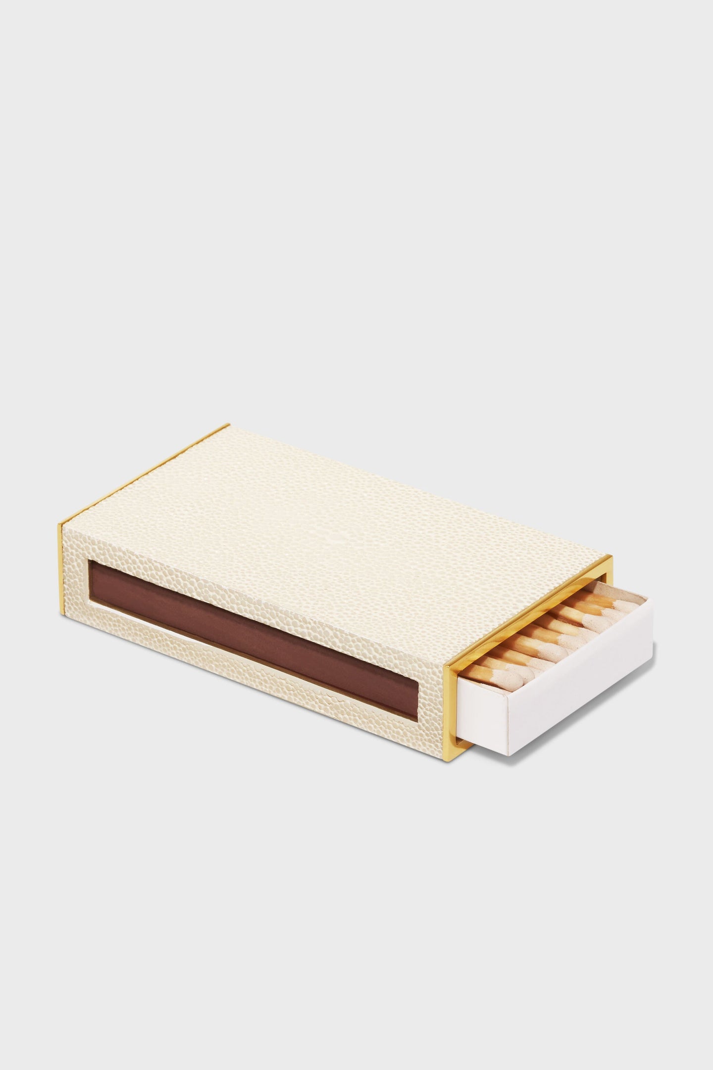 Cream Shagreen Matchbox Sleeve | AERIN
