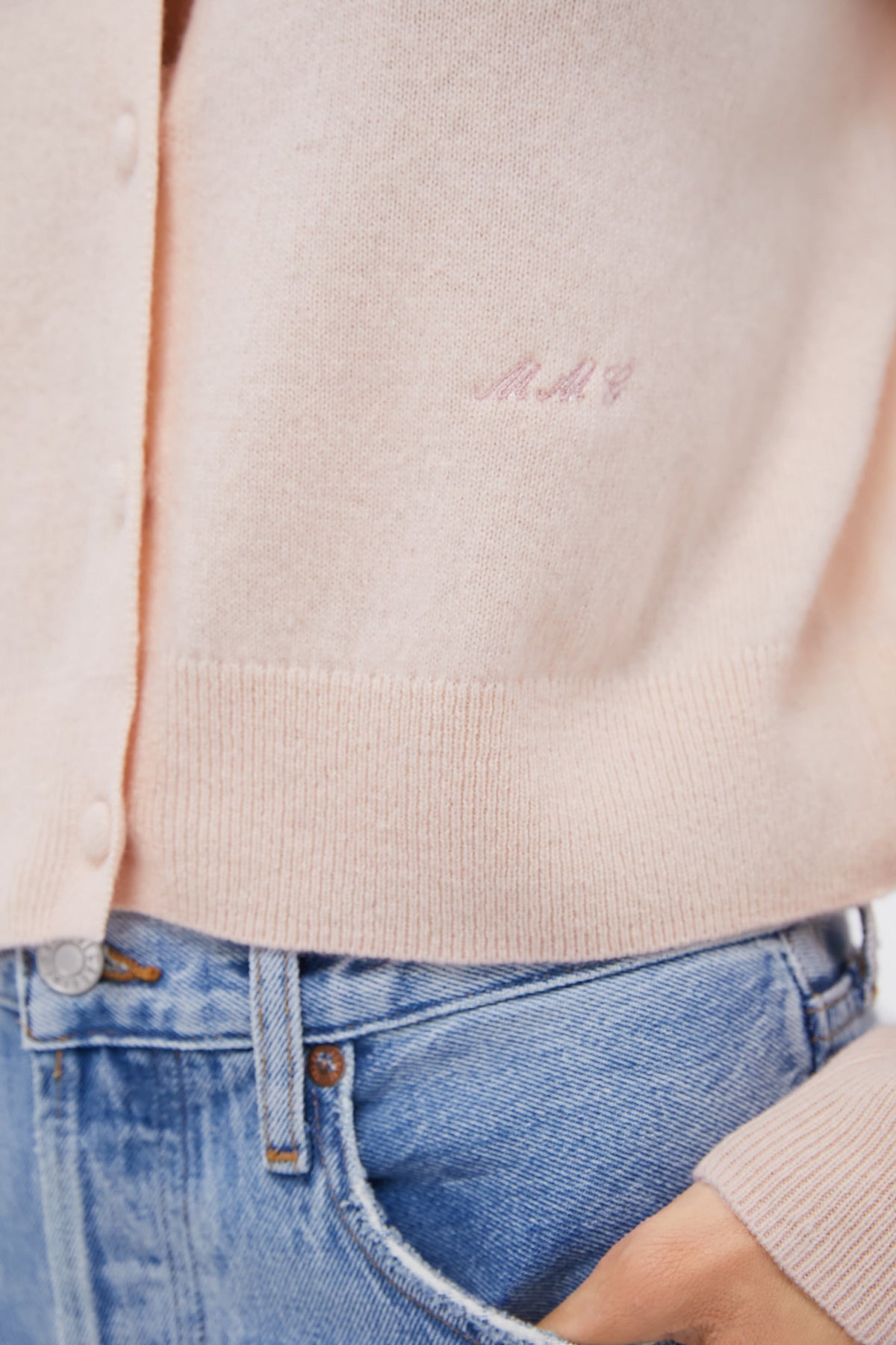 Soft Pink Riley Cashmere Cardigan | Tuckernuck