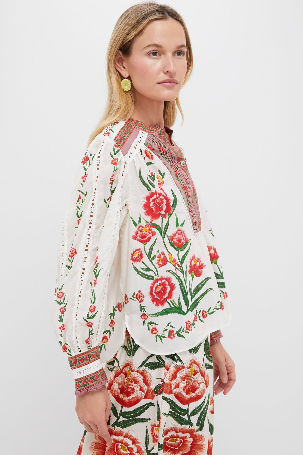 Off White Delicate Ainika Blouse | Farm Rio