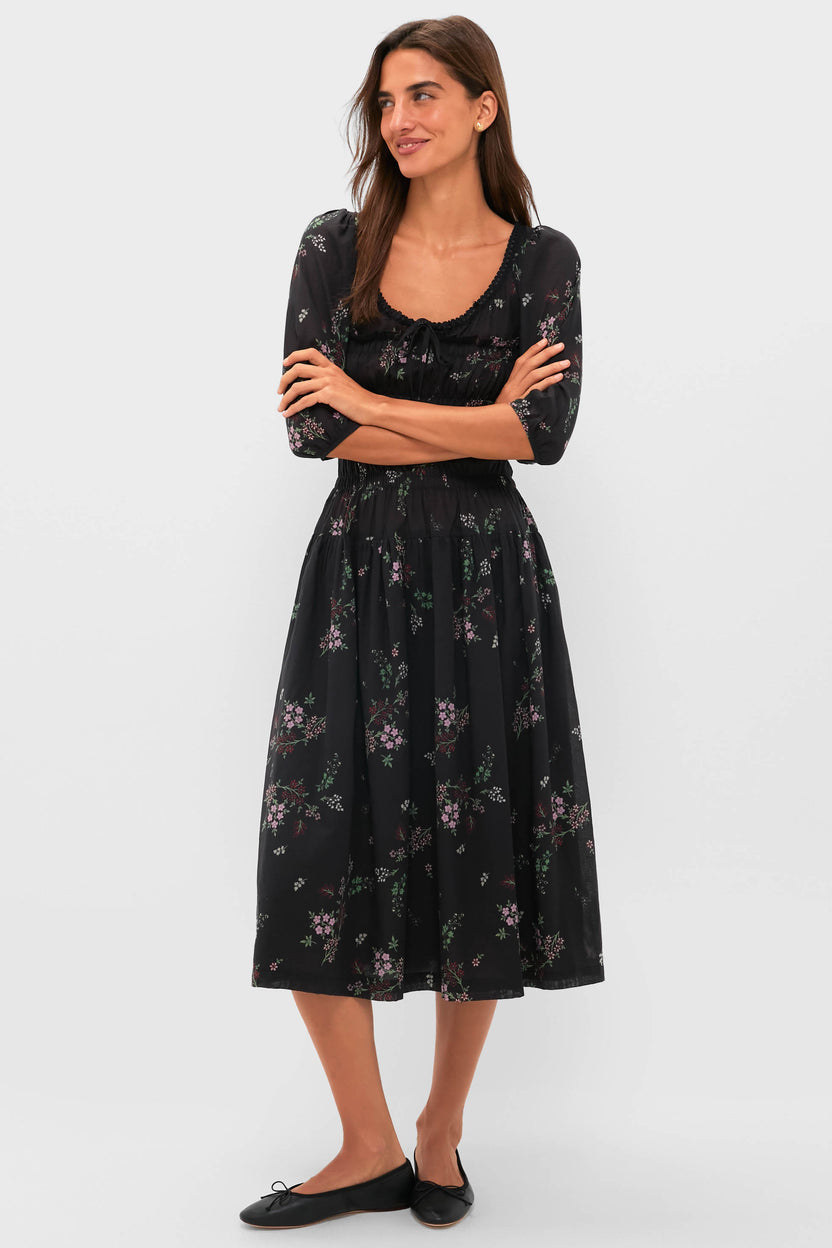 Wildflower Print Andrine Midi Dress | Ciao Lucia