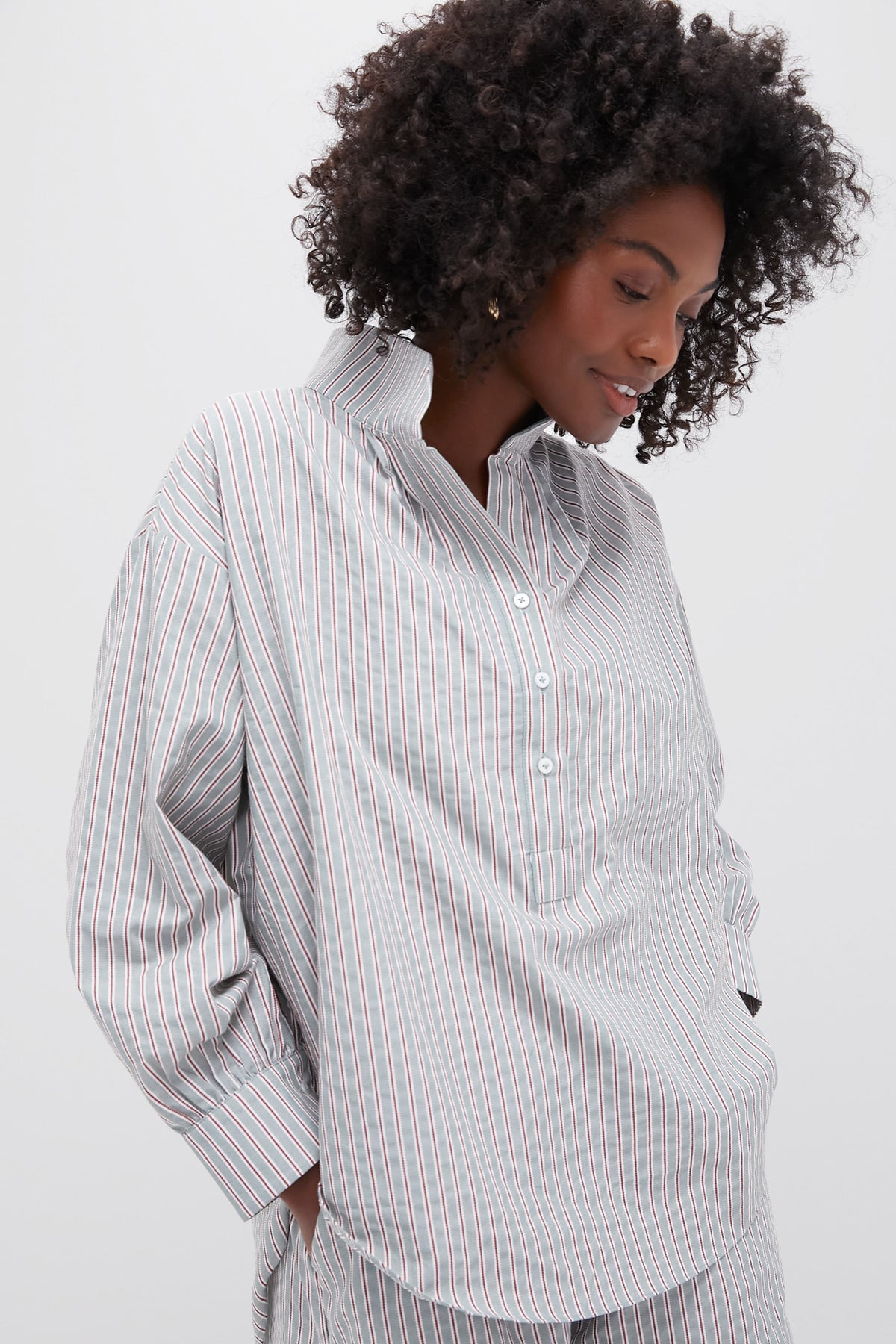 Sage Stripe Cove Popover | Pomander Place