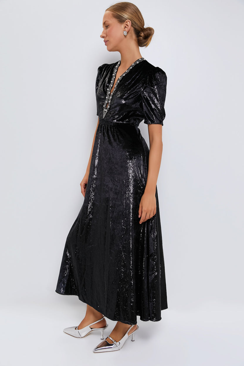 Black Mamba Embroidery Tabitha D Dress | Saloni