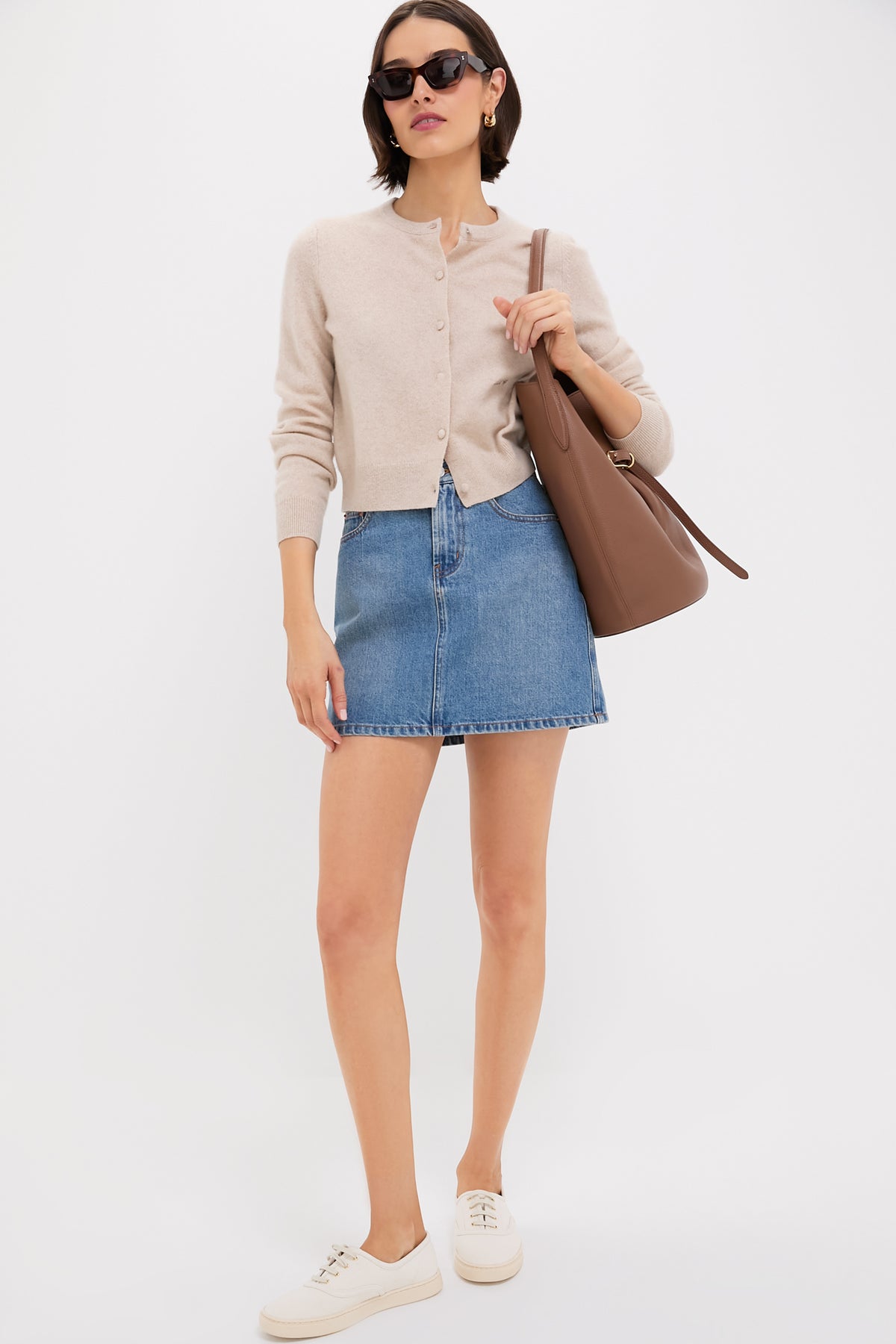 Sandstone Cashmere Riley Cardigan | Tuckernuck