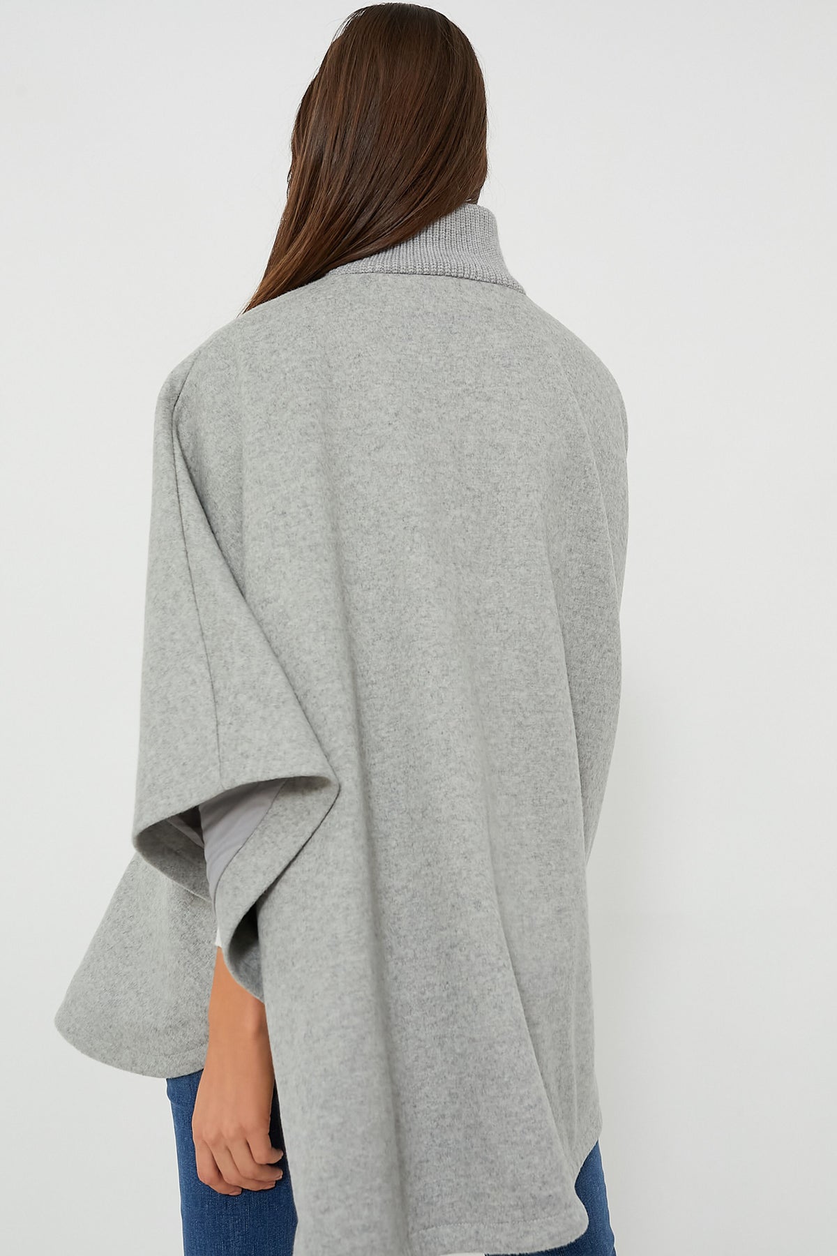 Grey Full Zip Huntington Poncho | Tuckernuck