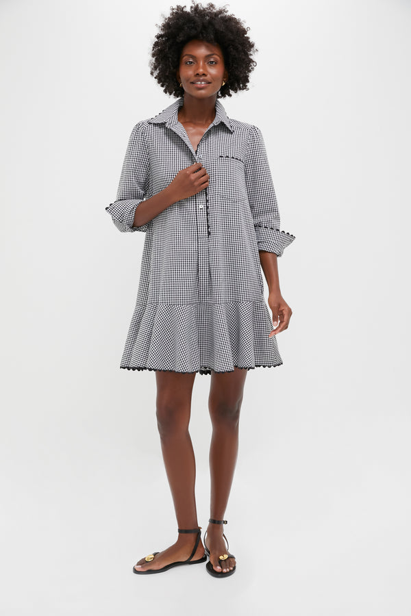 Black Gingham Ric Rac Callahan Shirt Dress | Tuckernuck