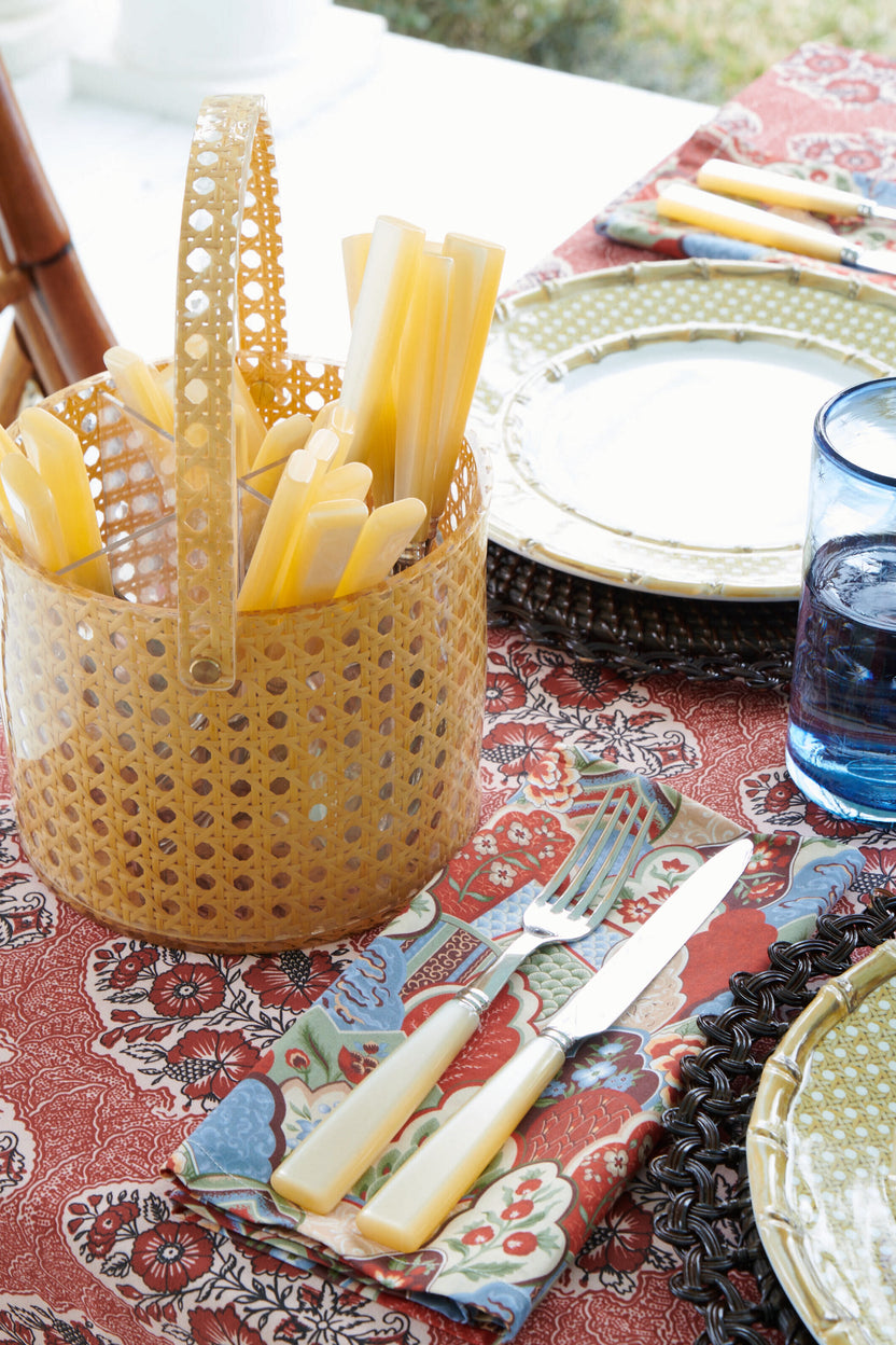 Cane Acrylic Utensil Caddy | Tuckernuck Home