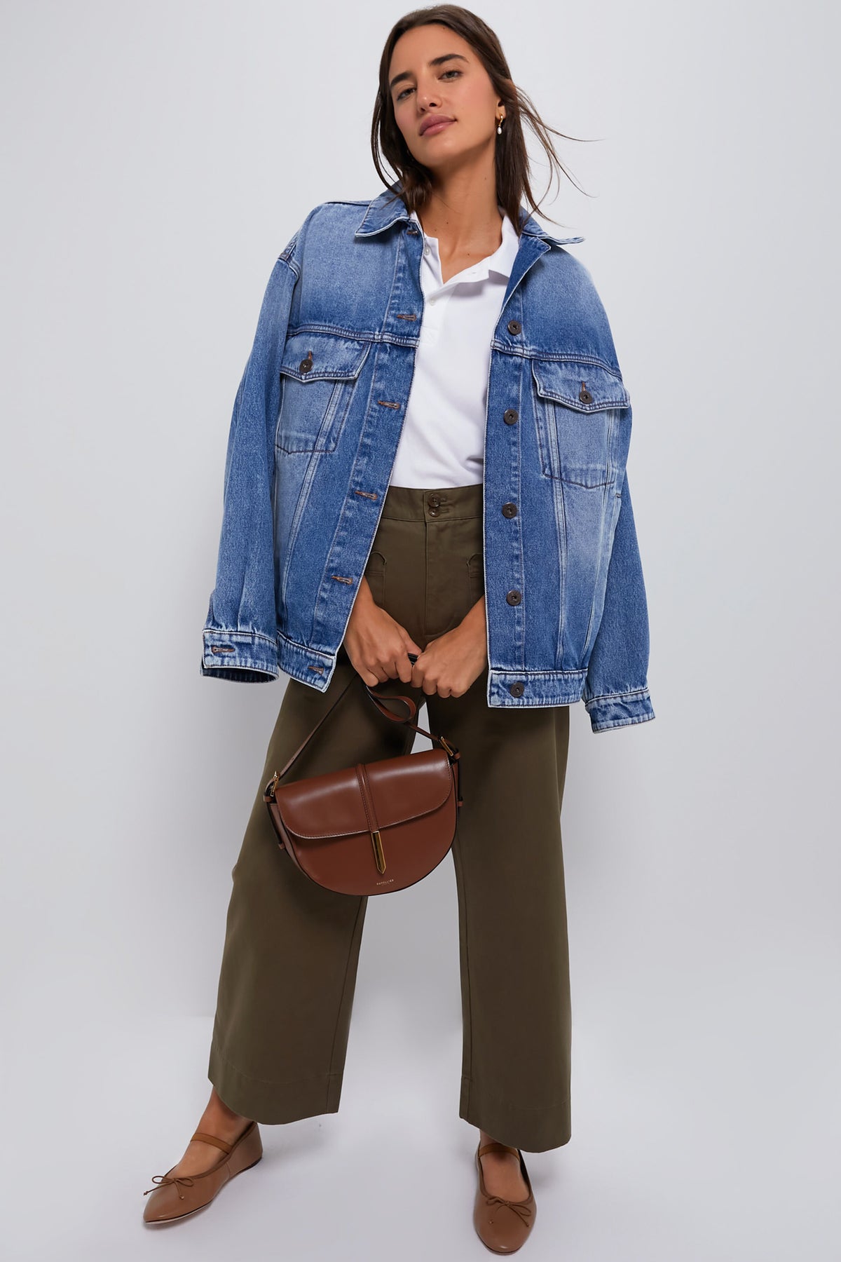 White Long Sleeve Pique Holmes Boyfriend Polo | Tuckernuck