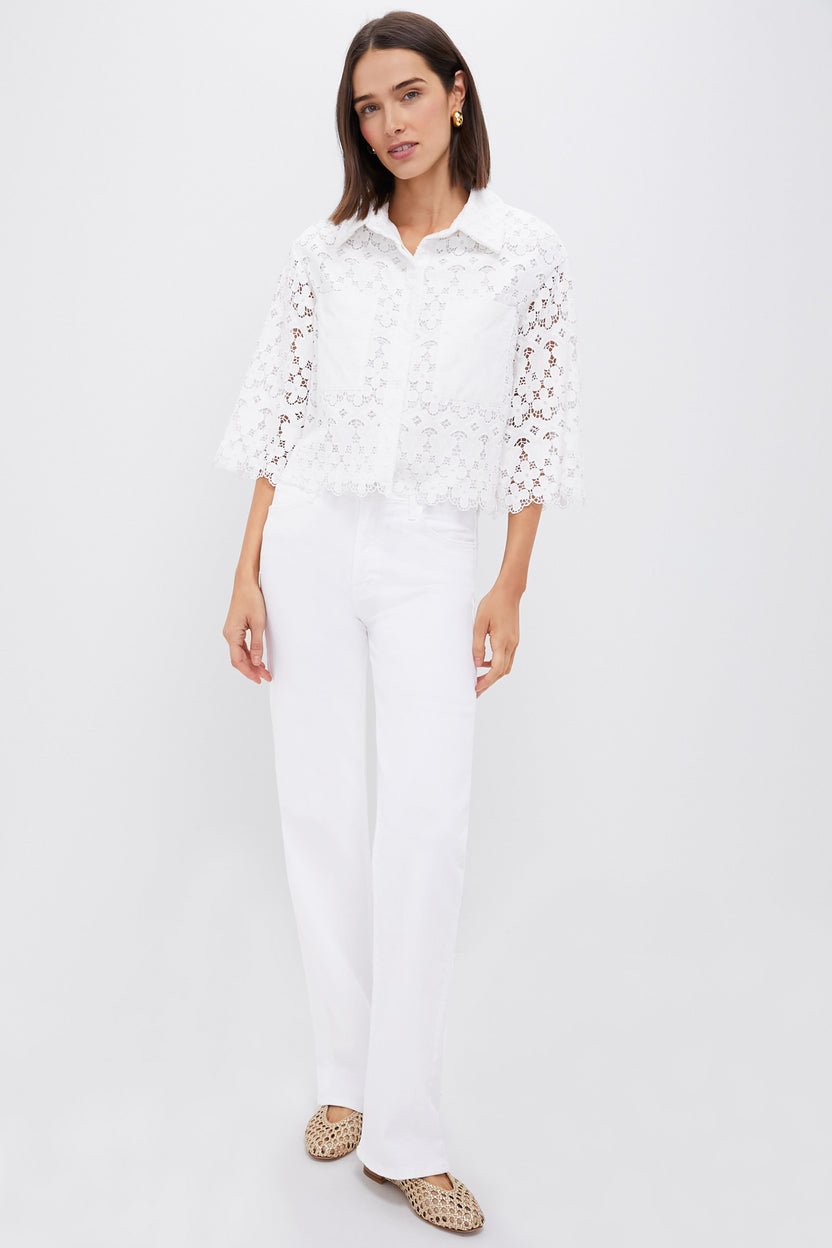 White Lace Francesca Blouse | Tuckernuck