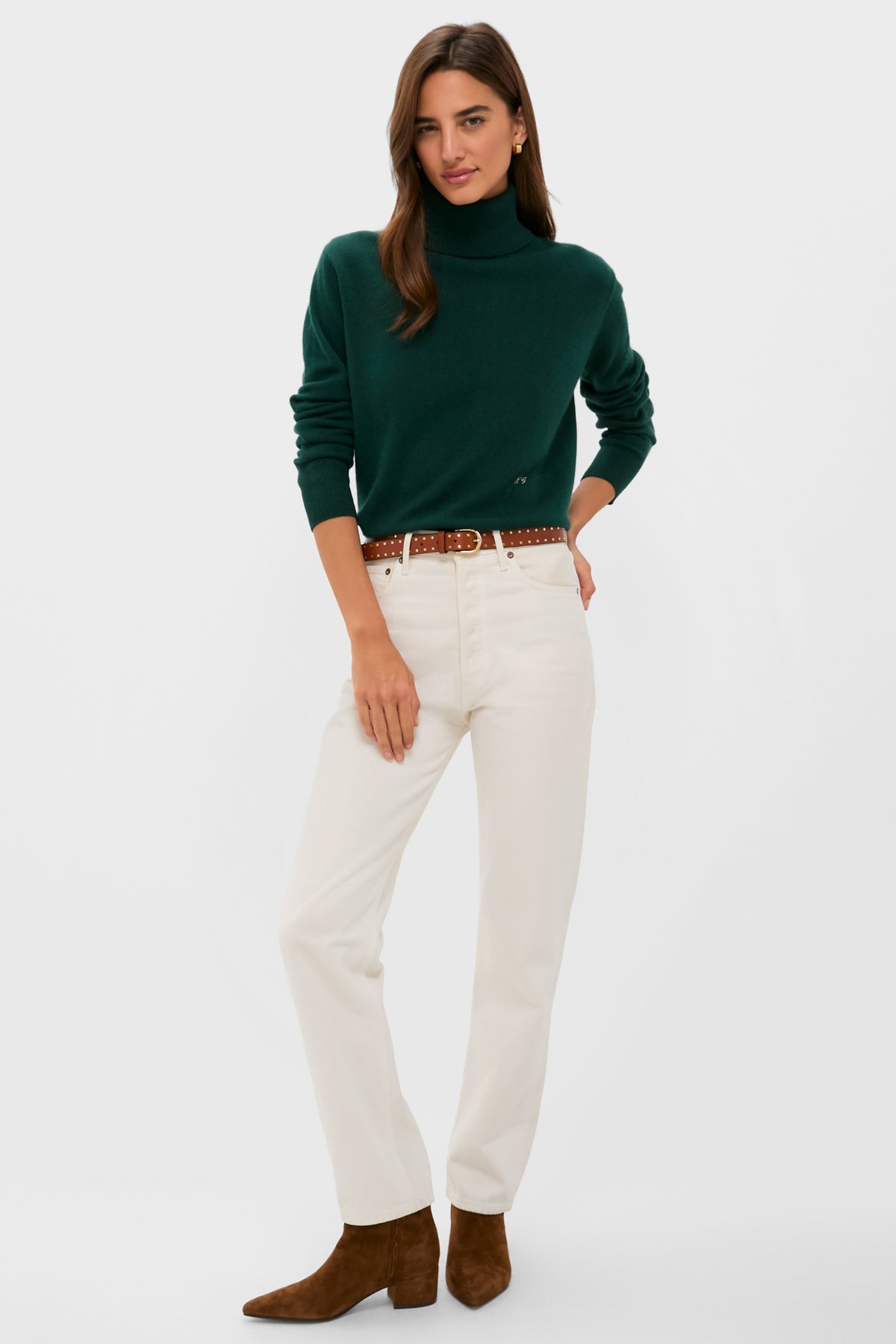Estate Green Cashmere Turtleneck Sweater | Tuckernuck