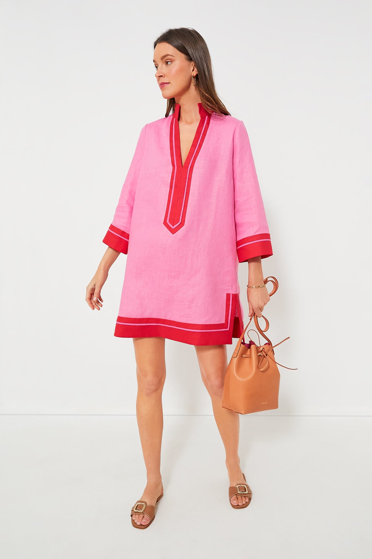 Pink and Poppy Red Collins Caftan | Tuckernuck