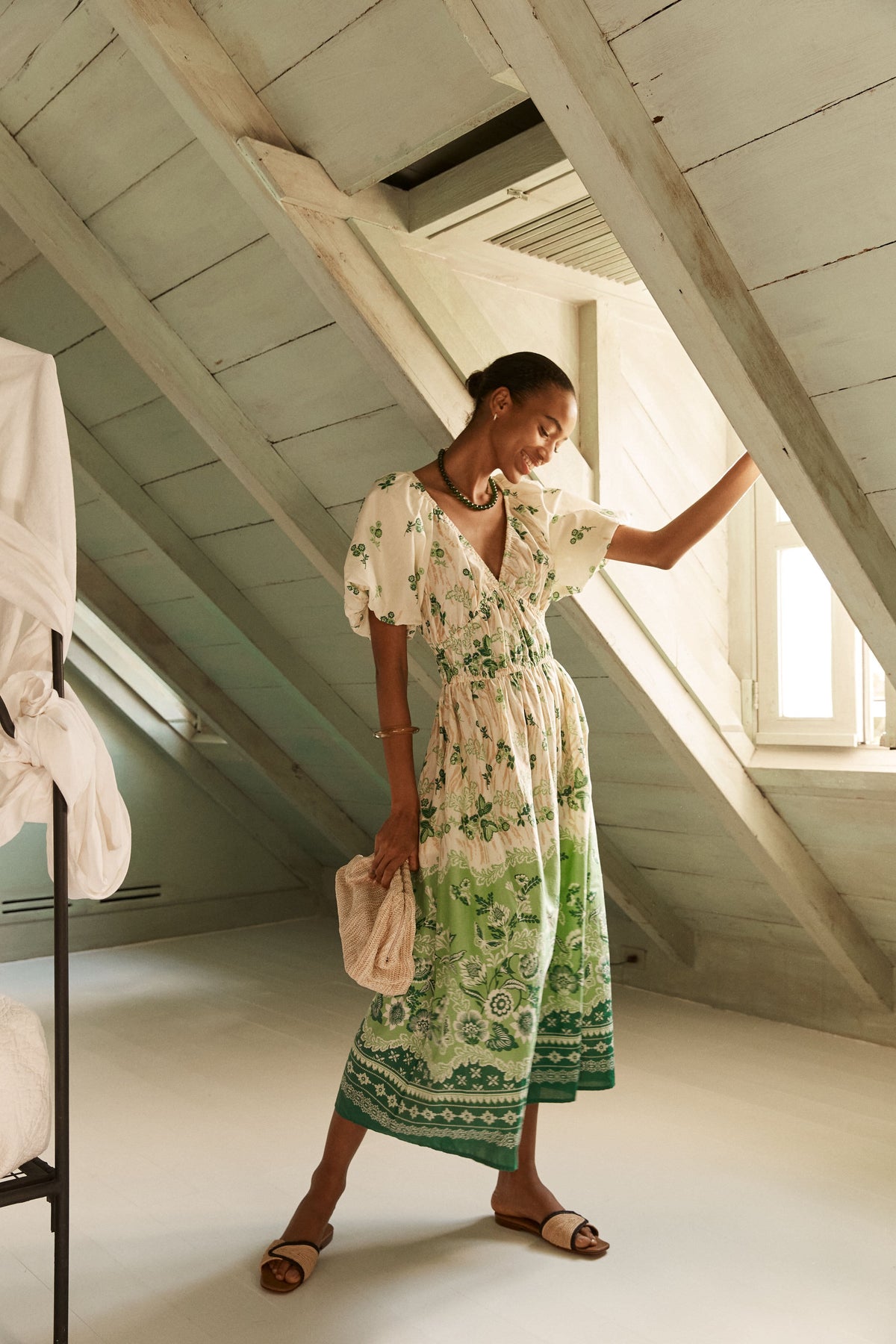 Nude and Brown Volakas Flats | Le M