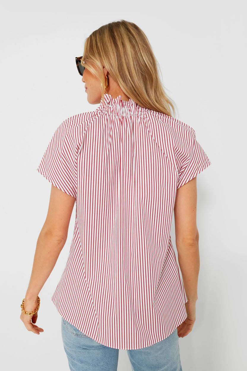 Red Stripe Rae Blouse | Pomander Place