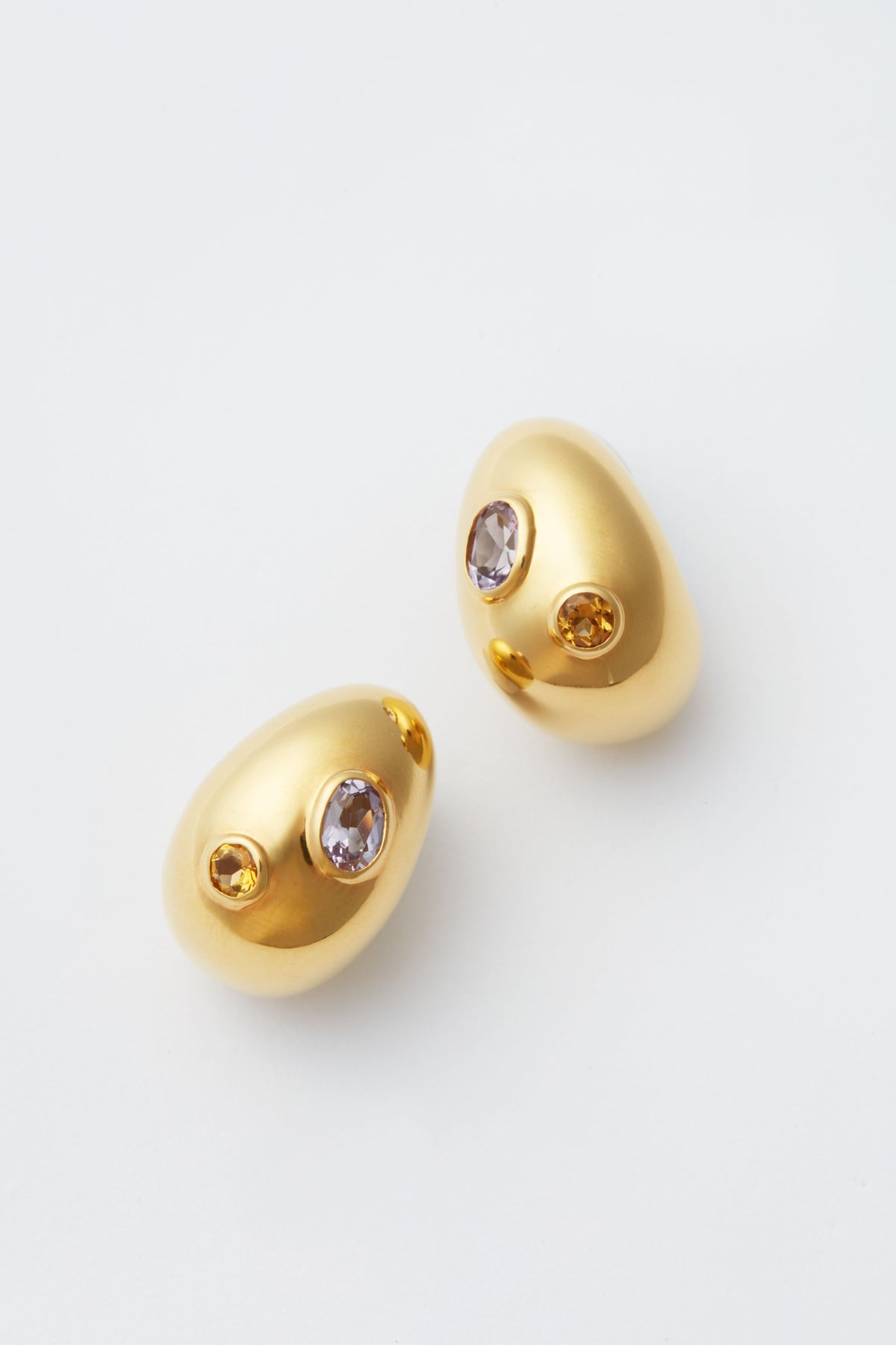 Studded Gold Mini Arp Earrings | Lizzie Fortunato
