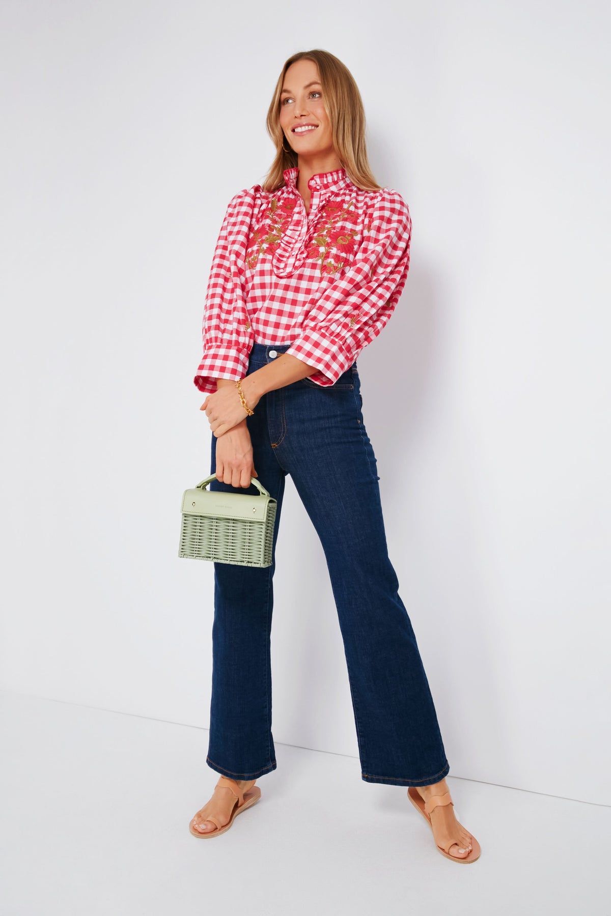 Red Polly Blouse | Antik Batik