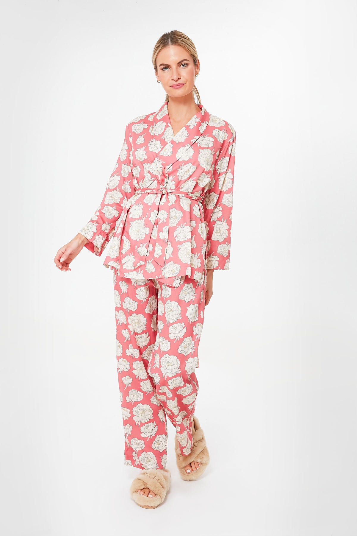 Tyrian Pink Violaine Pajama Pants | Lalide a Paris