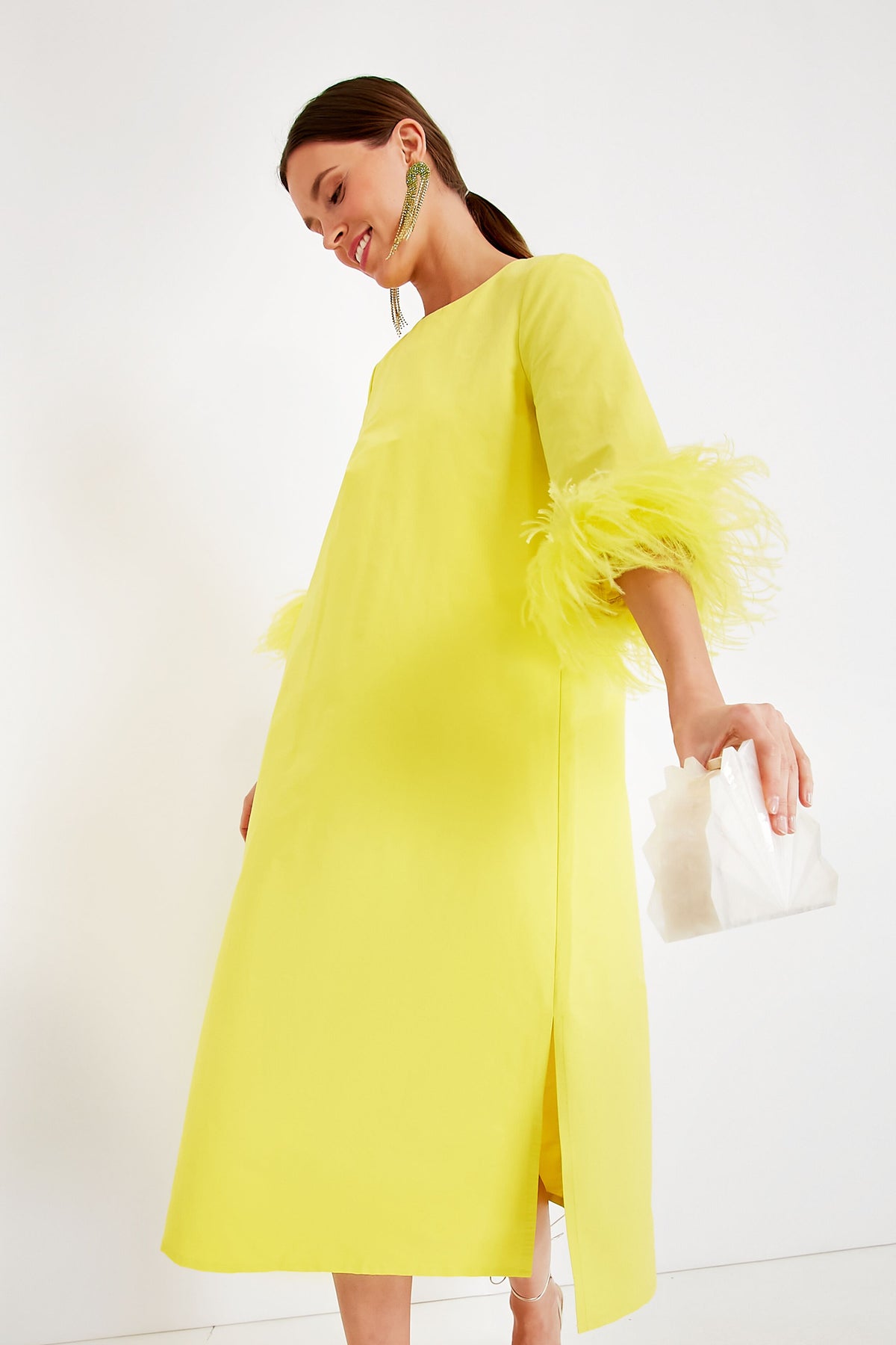 Citron Feather Jamie Dress | Tuckernuck