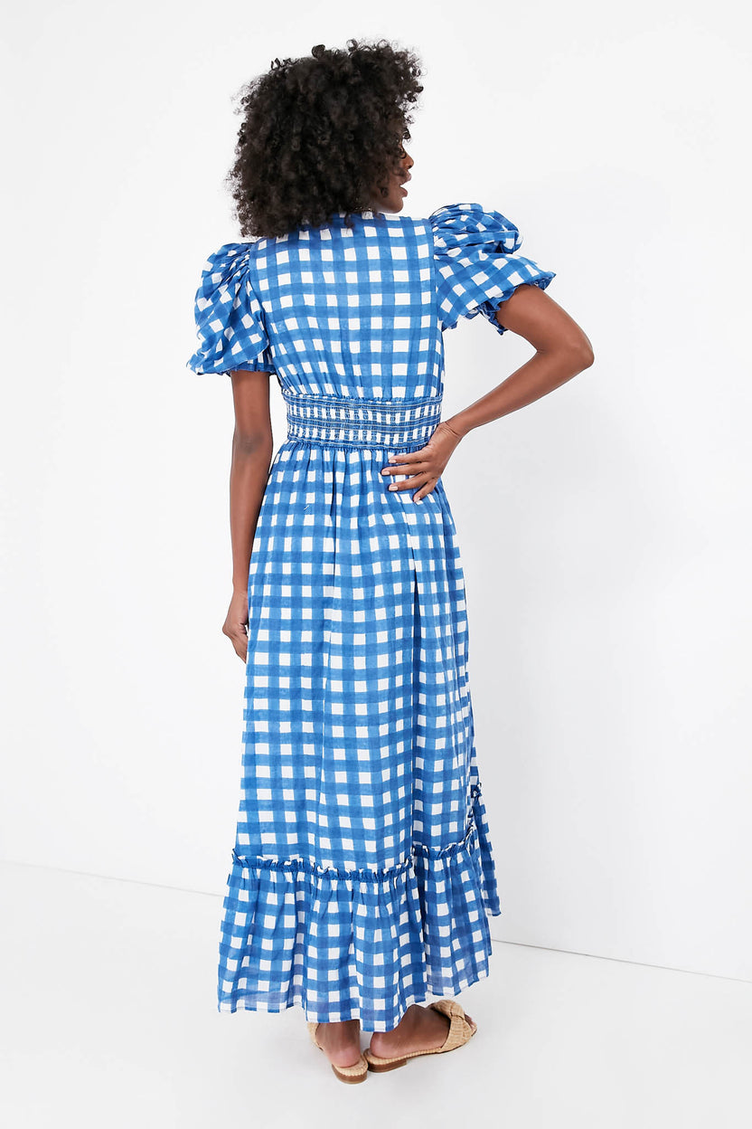 Painterly Gingham Morina Ankle Dress | Cleobella