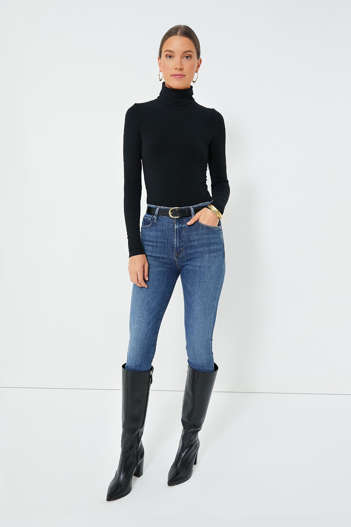 Black Aurora Long Sleeve Turtleneck | Wolford