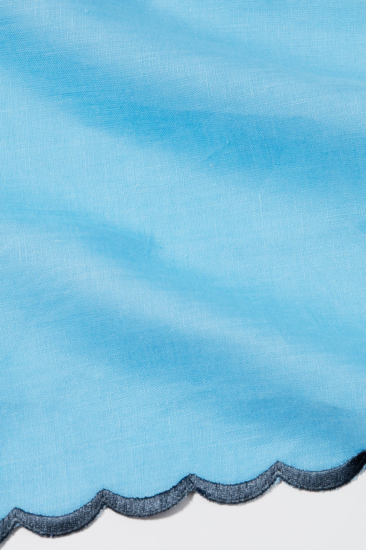 French Blue and Slate Embroidered Linen Napkins Set of 4 | Locust Walk