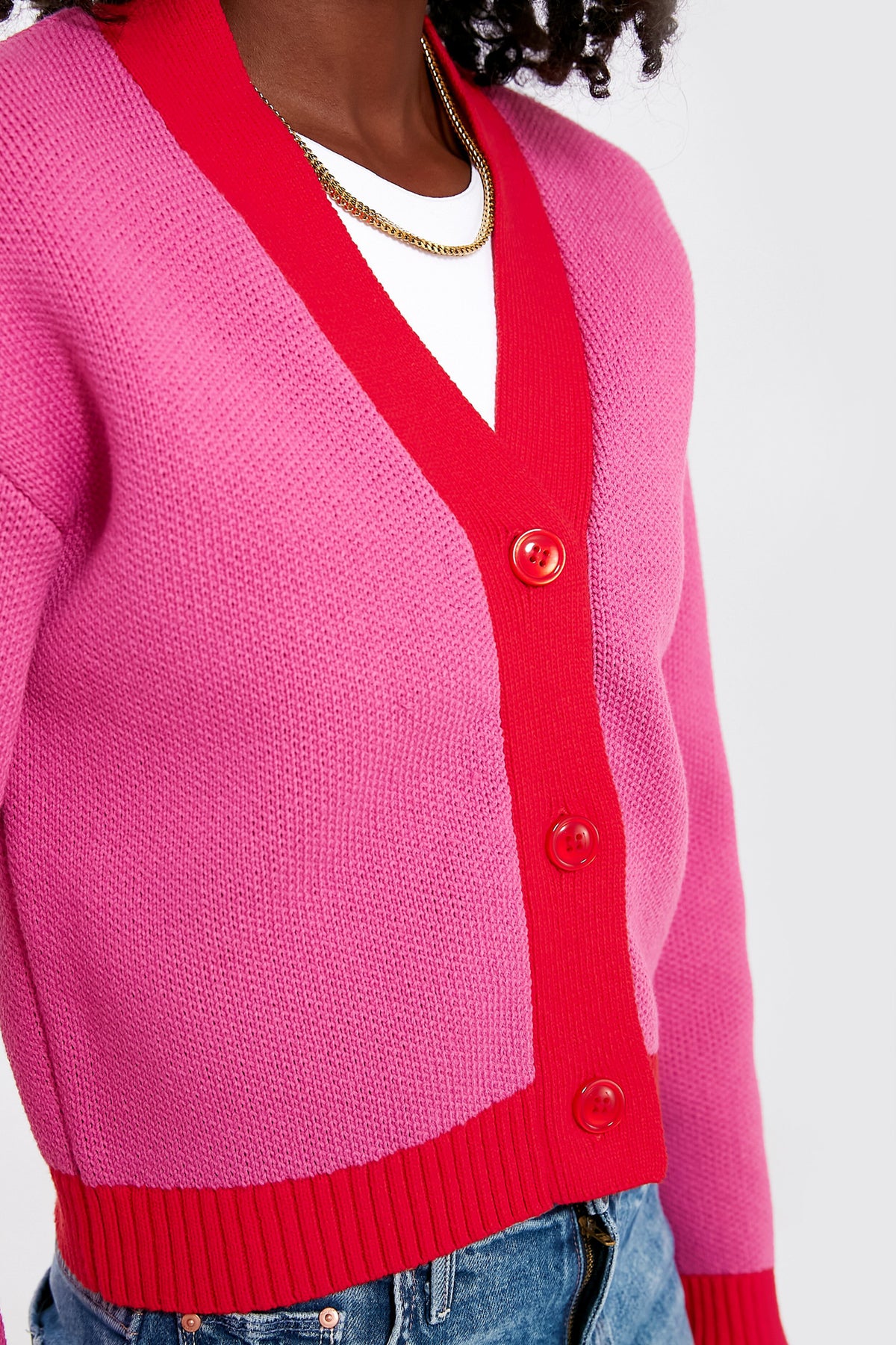 Pink and Red Emily Cardigan | Hyacinth House