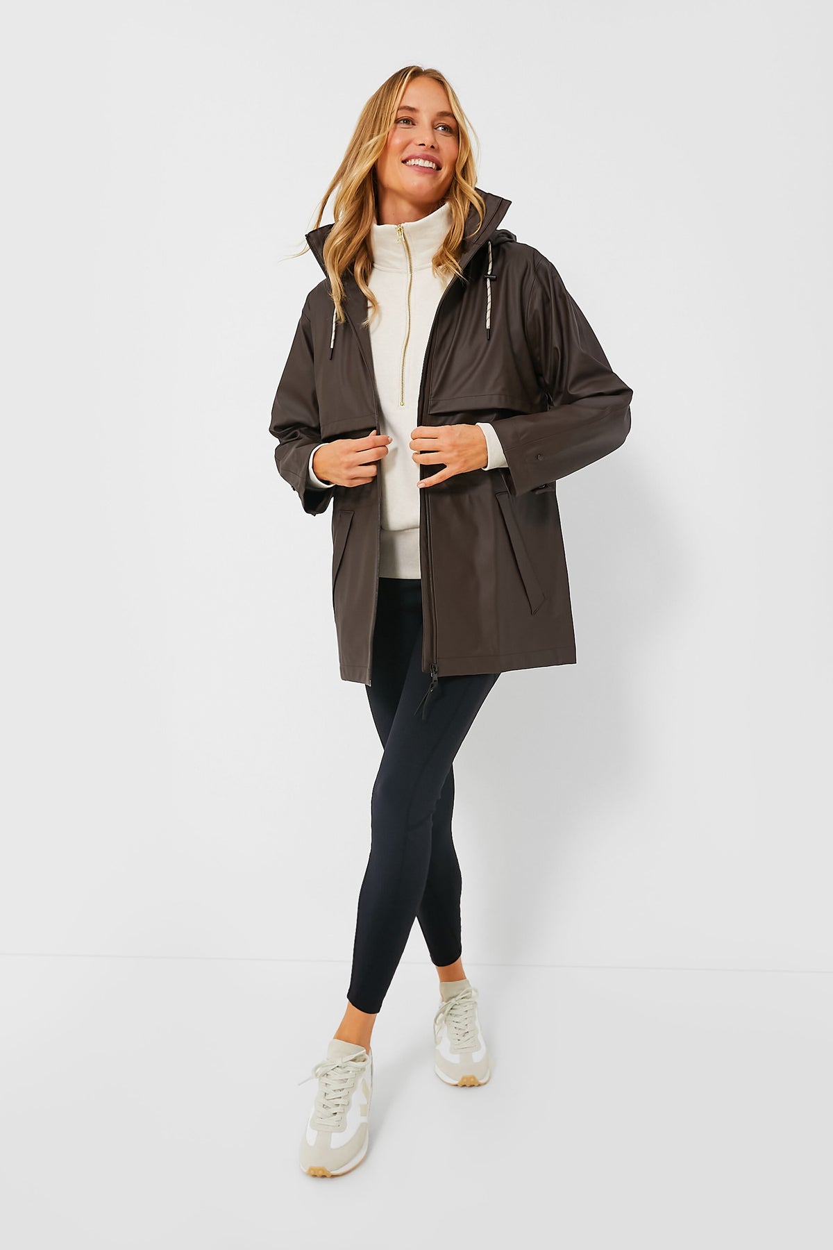 Dark Truffle Alyssa Rain Jacket | Varley