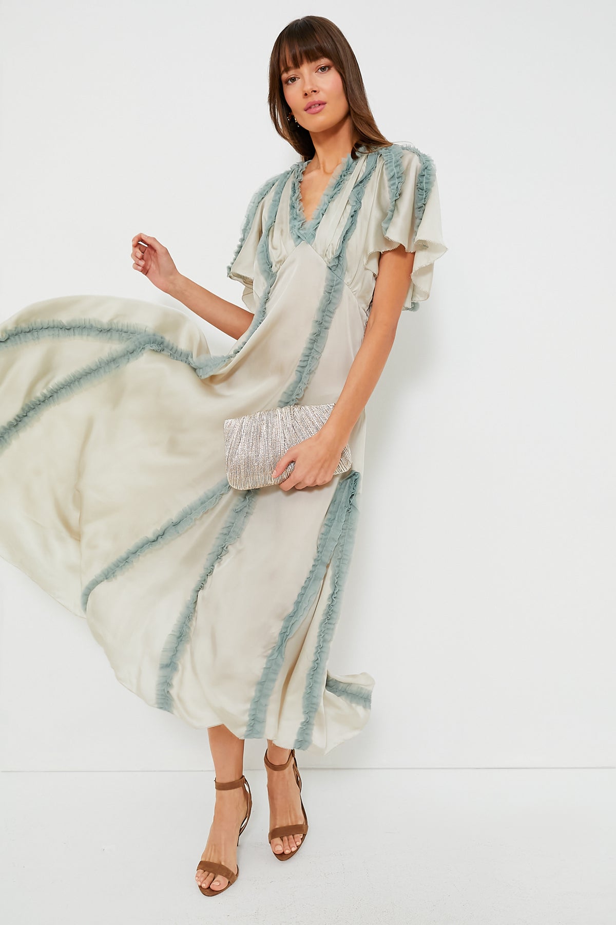 Silver with Icy Blue The Dancehall Dress | THE GREAT.